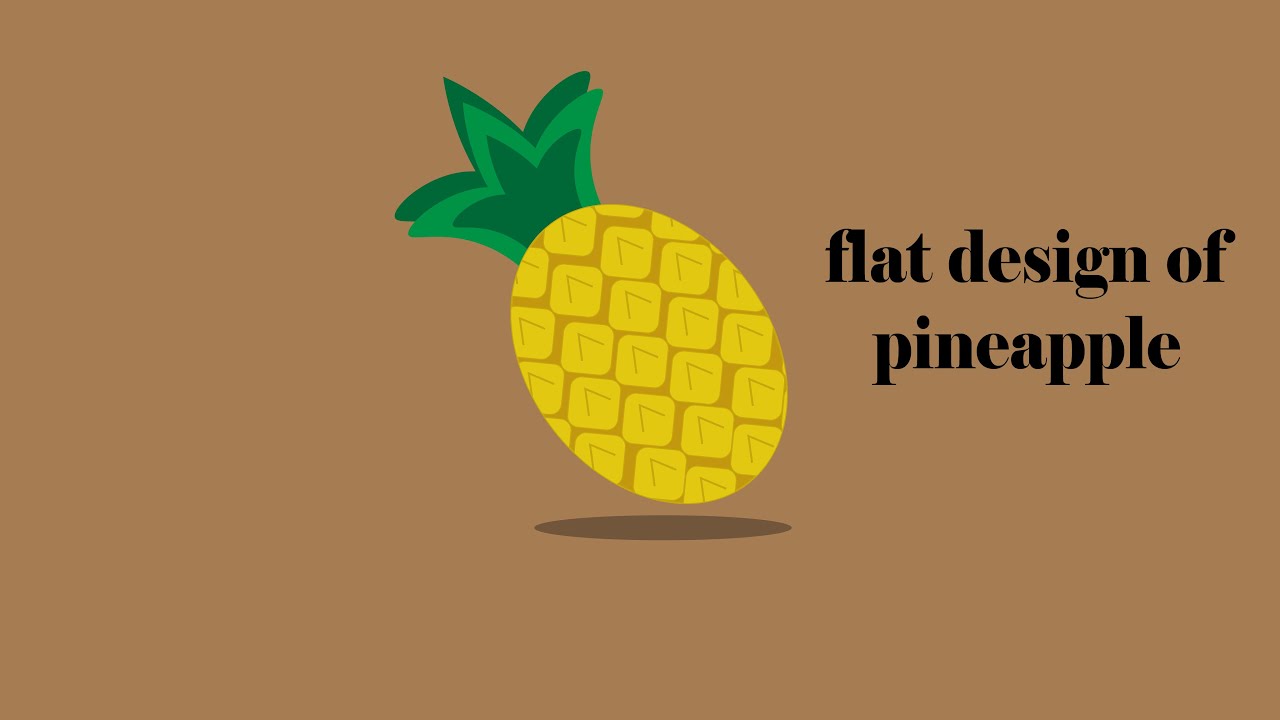Flat Design Pineapple - Illustrator Tutorial