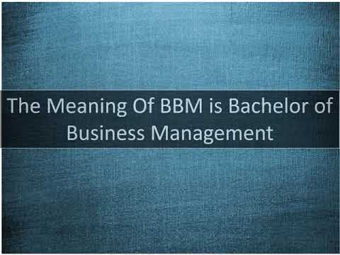 What Is The Meaning of BBM