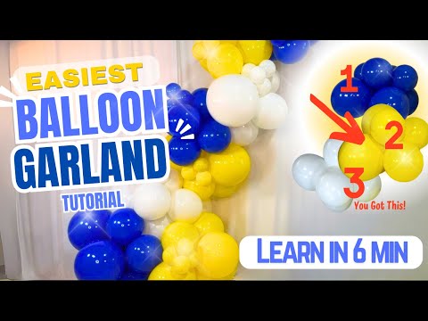 Pt. 2 Beginner Balloon Garland Tutorial - Step By STEP - Easy 3 Cluster FAST Method