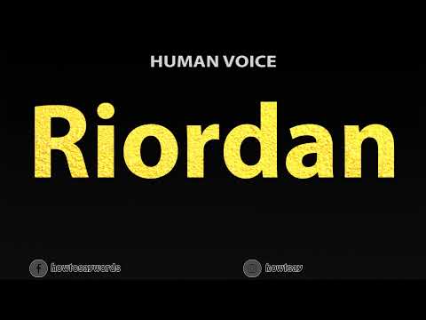 How To Pronounce Riordan