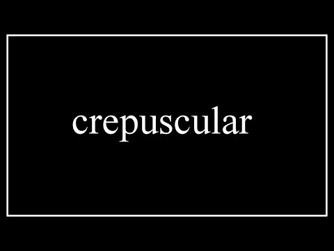 A Word A Day 4U | Crepuscular: 06/02/14