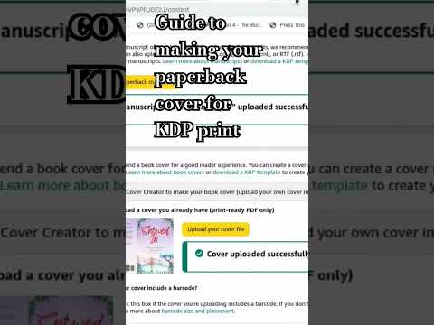 How to make a paperback cover in #canva and upload it to KDP print #indieauthor #tutorial