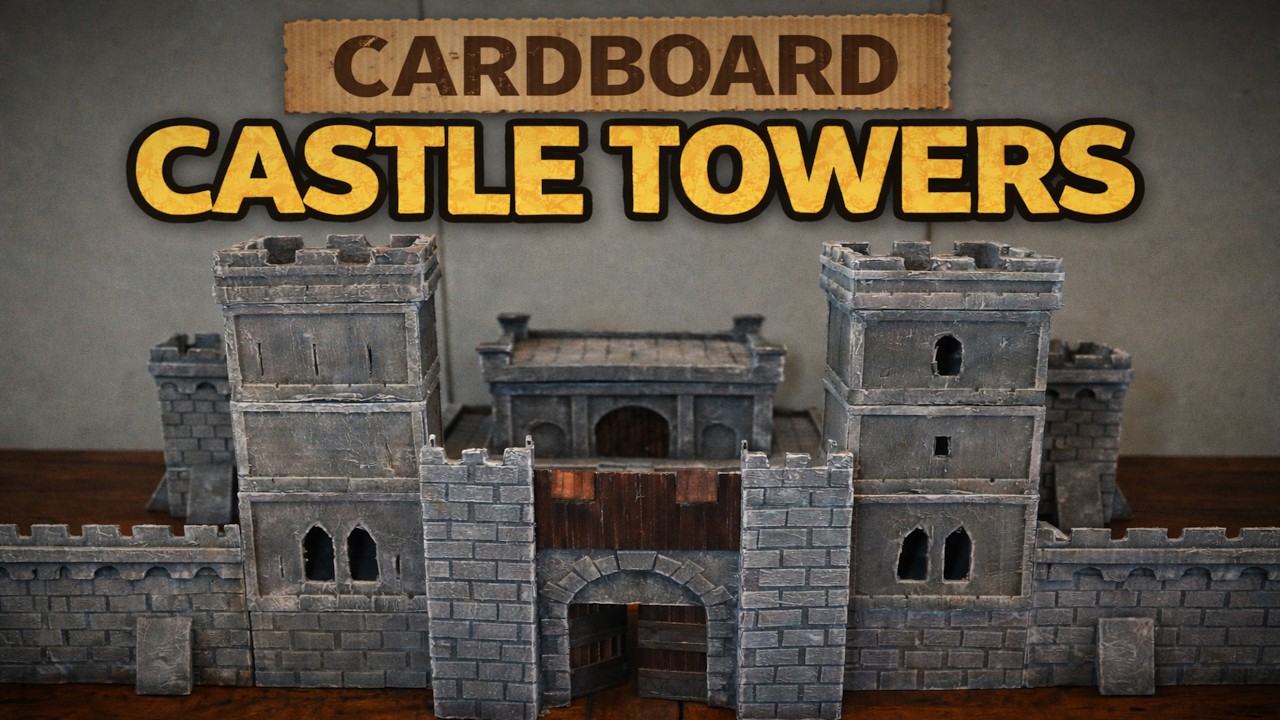 Building Modular Castle Towers Using Only Cardboard | Beginner Terrain Tutorial