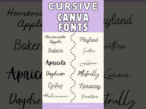 Cursive Canva Fonts | Best Script Fonts