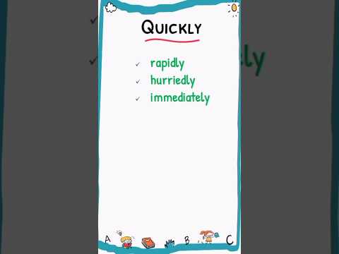 Synonyms of quickly#essay #easytolearnandwrite #youtubeshorts #shorts #synonyms #quickly #viral