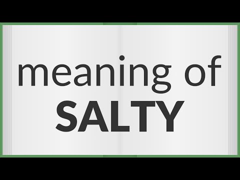 Salty | meaning of Salty