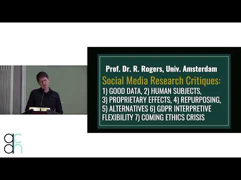 ACDH-CH Lecture 8.1 - Richard Rogers - the problem with social media research
