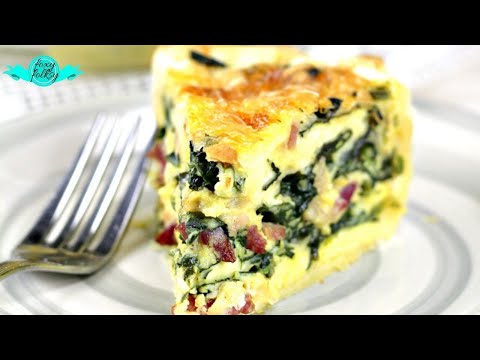 SPINACH QUICHE WITH BACON AND CHEESE