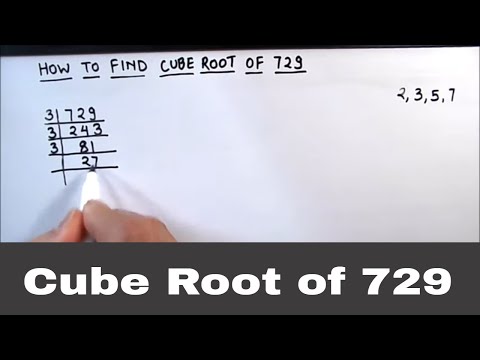 How to Find Cube Root of 729 / Finding Cube Root by Prime Factorization / Cube Root of 729