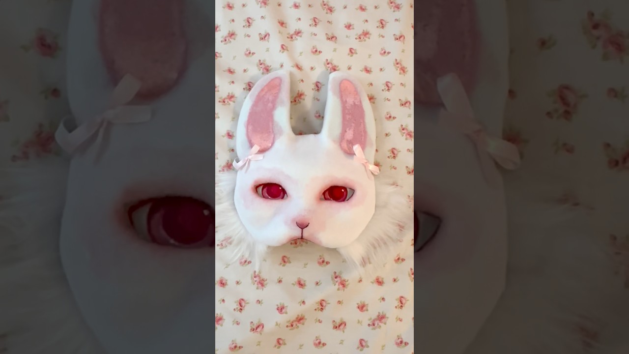 Making my first mask ♡ ! #therian #therianthropy #theriangear #mask #maskmaking #bunny
