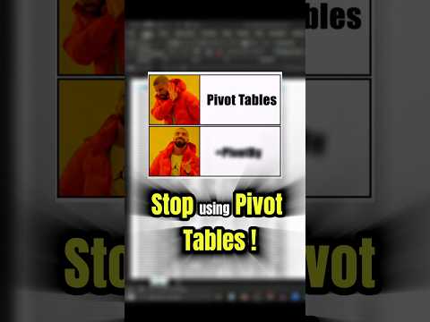 Stop using PIVOT table | Microsoft Office Shorts Video | Excel tips and tricks Shorts #excel #shorts