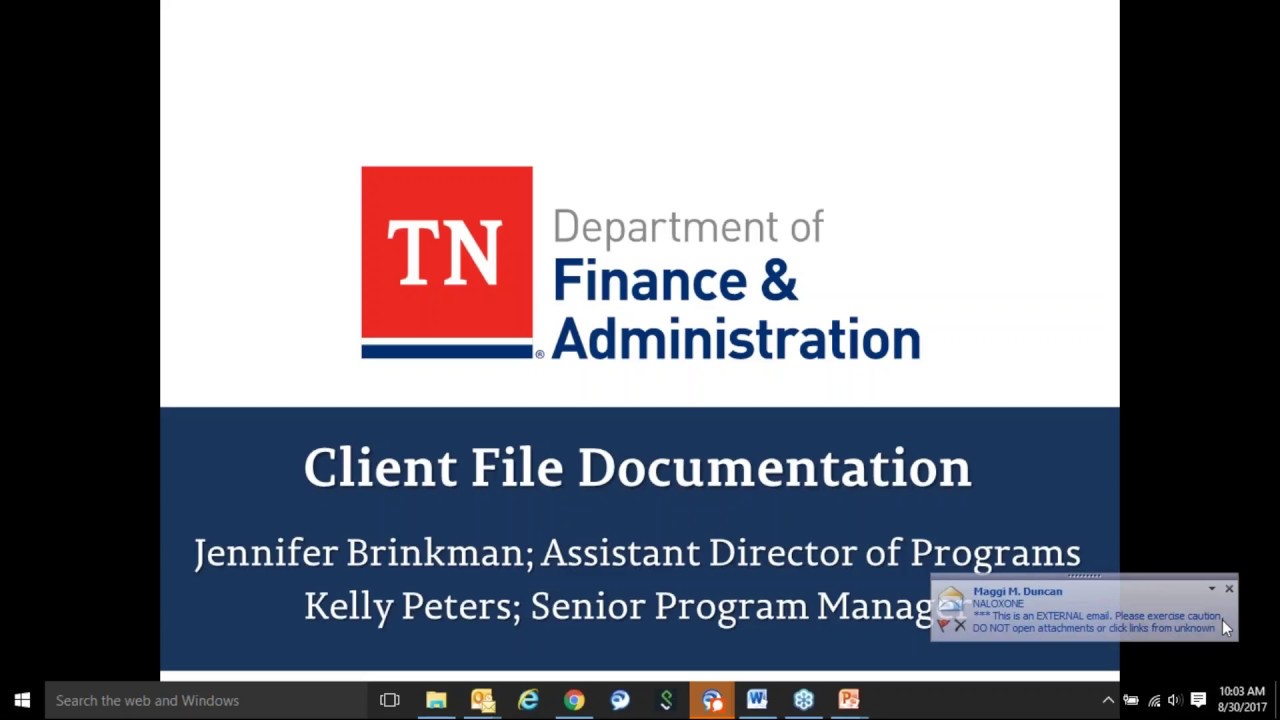 Program Documentation and Reporting Standards