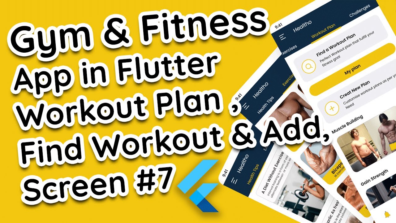 Self Trainer Gym & Fitness : Flutter | Workout Plan, Find Plan, Add Plan Screens #7