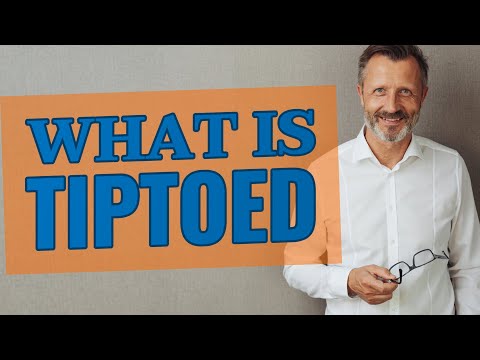 Tiptoed | Meaning of tiptoed 📖 📖