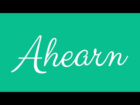 Learn how to Write the Name Ahearn Signature Style in Cursive Writing