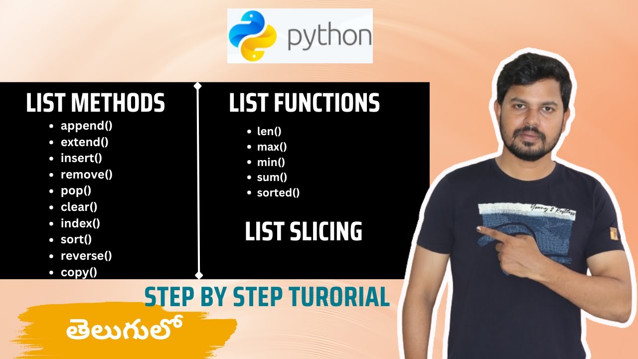 Python Tutorials For Beginners in Telugu - Tutorial 3 | Python List DataType in Telugu