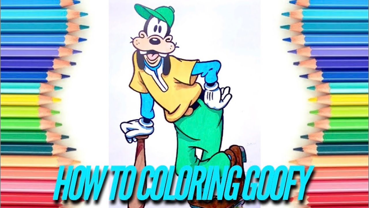 Colored Markers Goofy Sport | Walt Disney coloring page