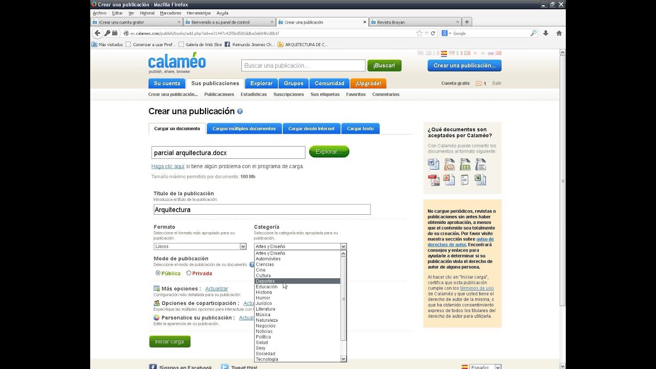 Video Tutorial Basico de Calameo