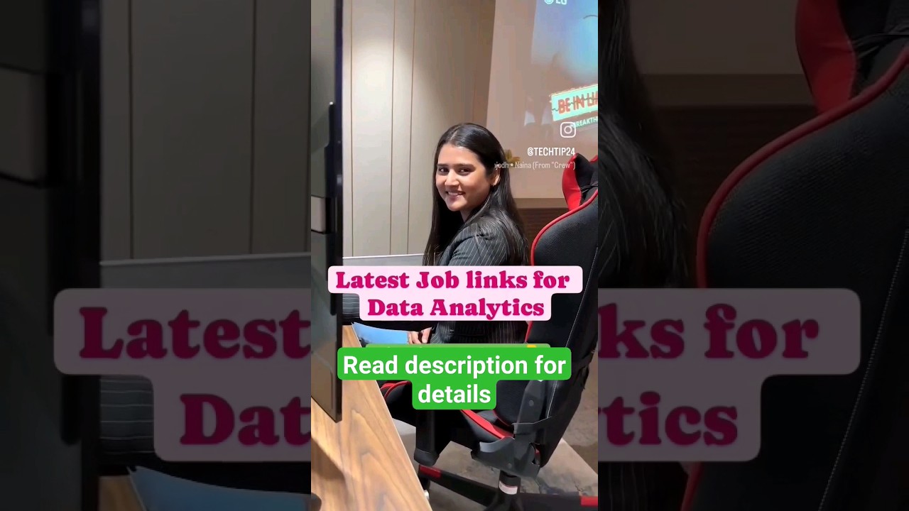 Latest Job links for Data Analytics