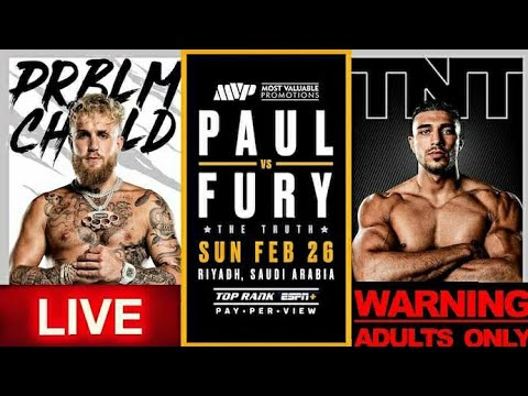 JAKE PAUL VS TOMMY FURY LIVE BOXING MATCH REACTION STREAM