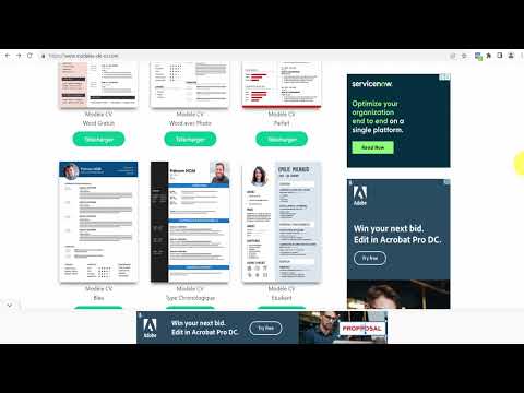 modele de CV gratuit  نماذج سيرة ذاتية CV