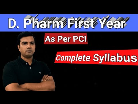 Full Syllabus (D. Pharm First Year) As per PCI