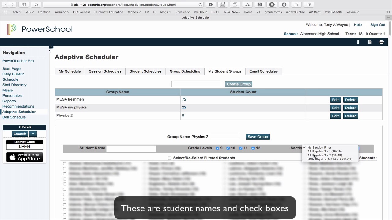 Adaptive Scheduler How to Create a Group