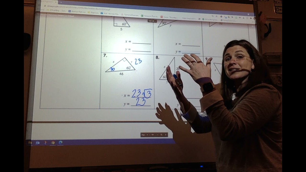 geometry unit 8 special right triangles