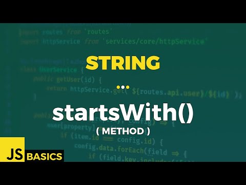 Javascript Basics · String · startsWith() (method)