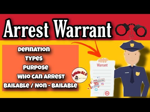 What is the meaning of arrest warrant?