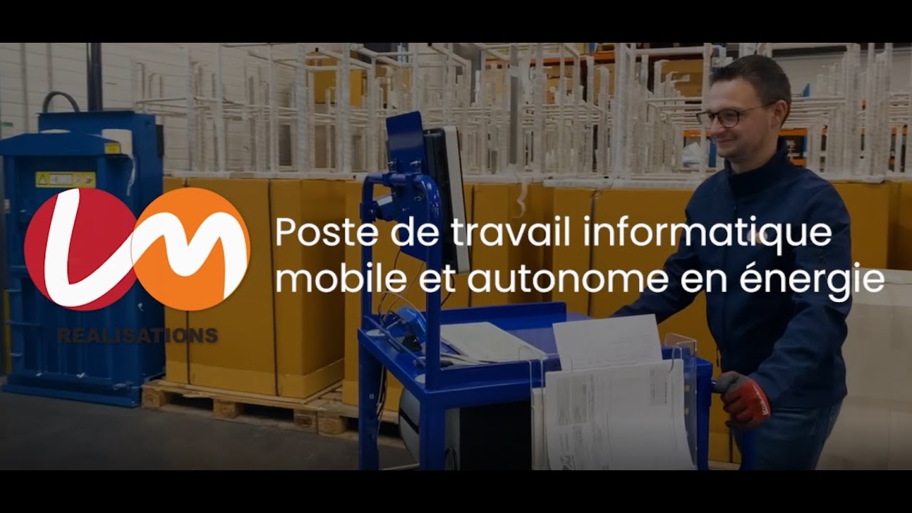 Poste de travail informatique mobile et autonome en énergie
