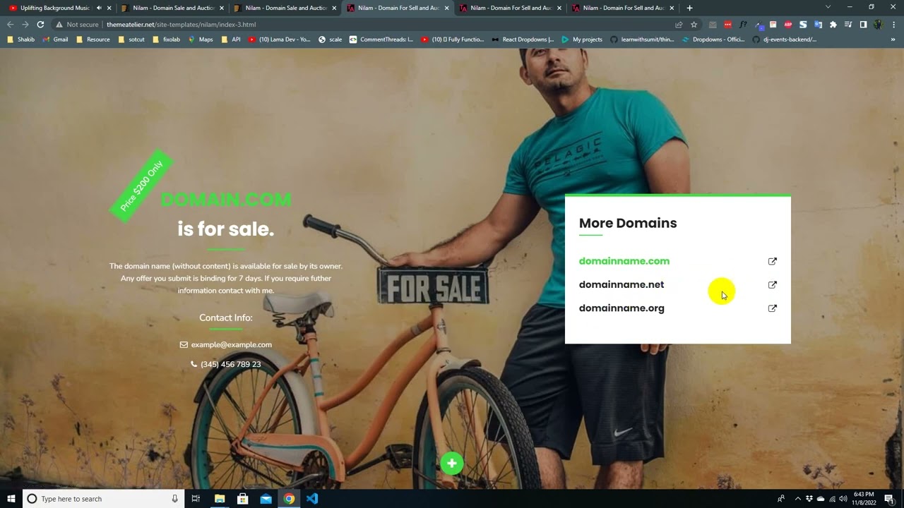 Nilam - Domain Sale and Auction HTML Template