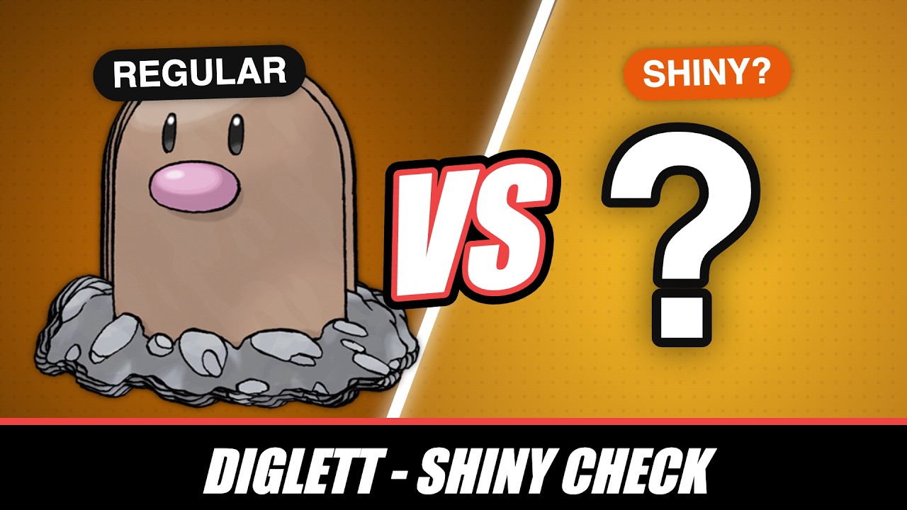 Diglett: Regular vs Shiny Form Comparison