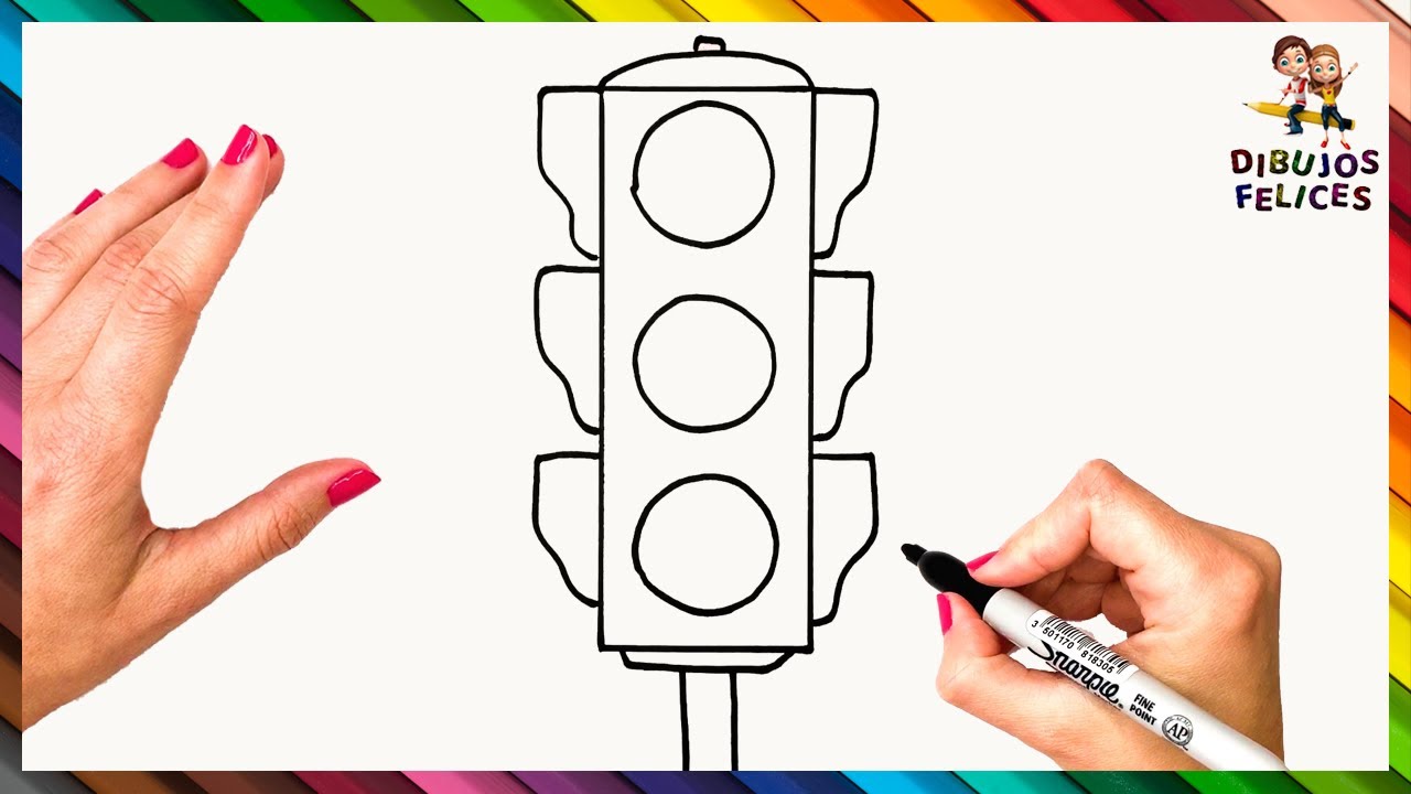 Cómo Dibujar Un Semaforo Paso A Paso 🚦 Dibujo De Semáforo