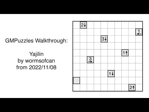GMPuzzles - 2022/11/08 - Yajilin by wormsofcan