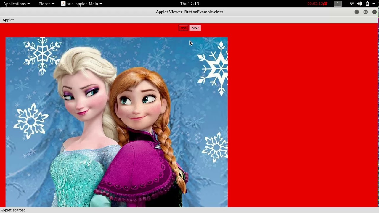 applet to display image along with music