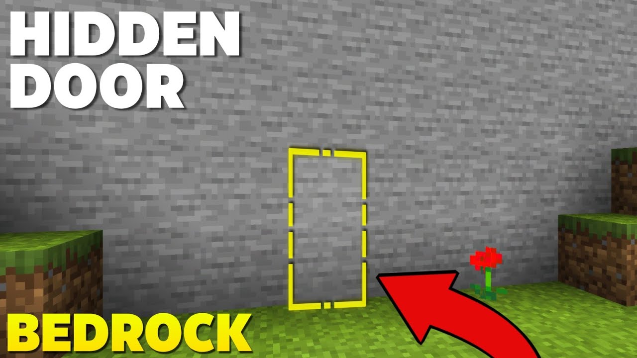 Working Hidden Door in Minecraft Bedrock! (easy) - Minecraft Builders