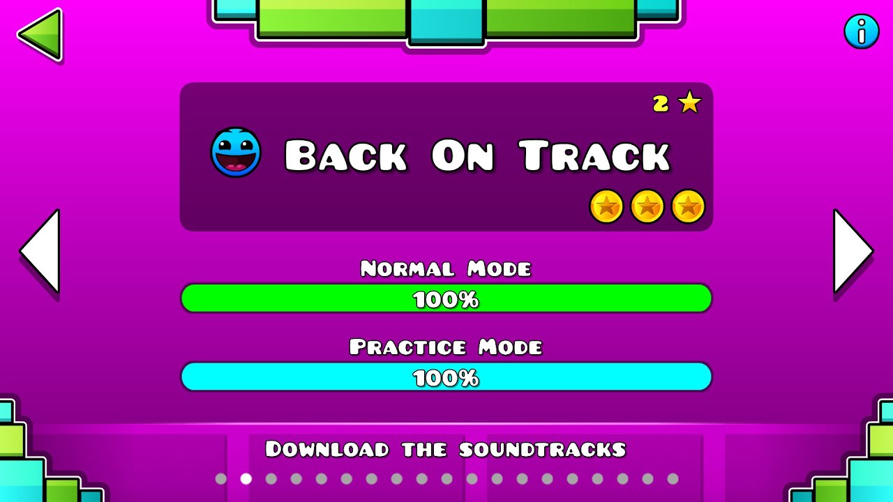 Geometry Dash - Back on Track All Coins