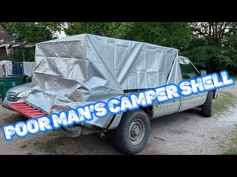 Creating A Redneck Truck Canopy/Camper/Tent From PVC Pipe And A Tarp
