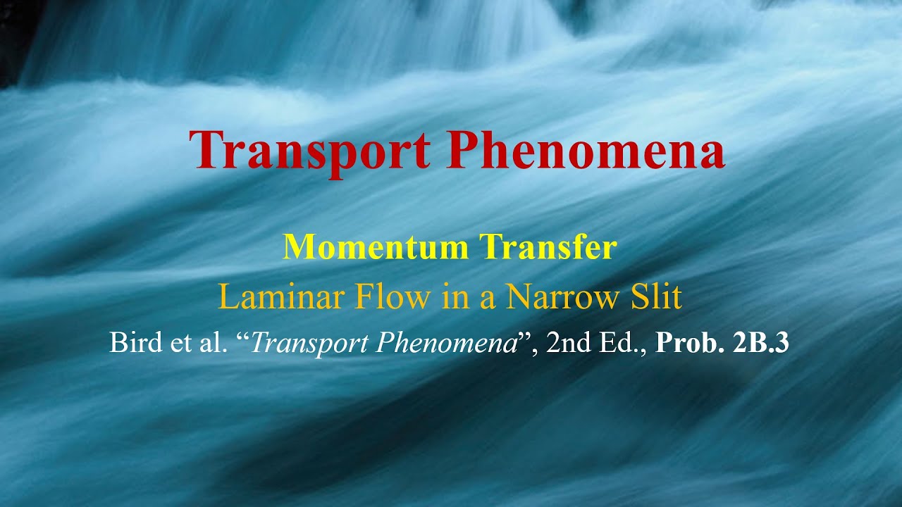 Probem 2B.3 - Laminar flow in a narrow slit  [Transport Phenomena : Momentum Transfer]