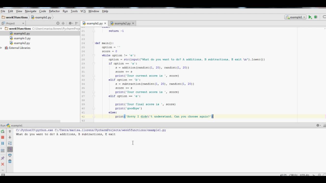 Example Custom Functions in Python 3.x