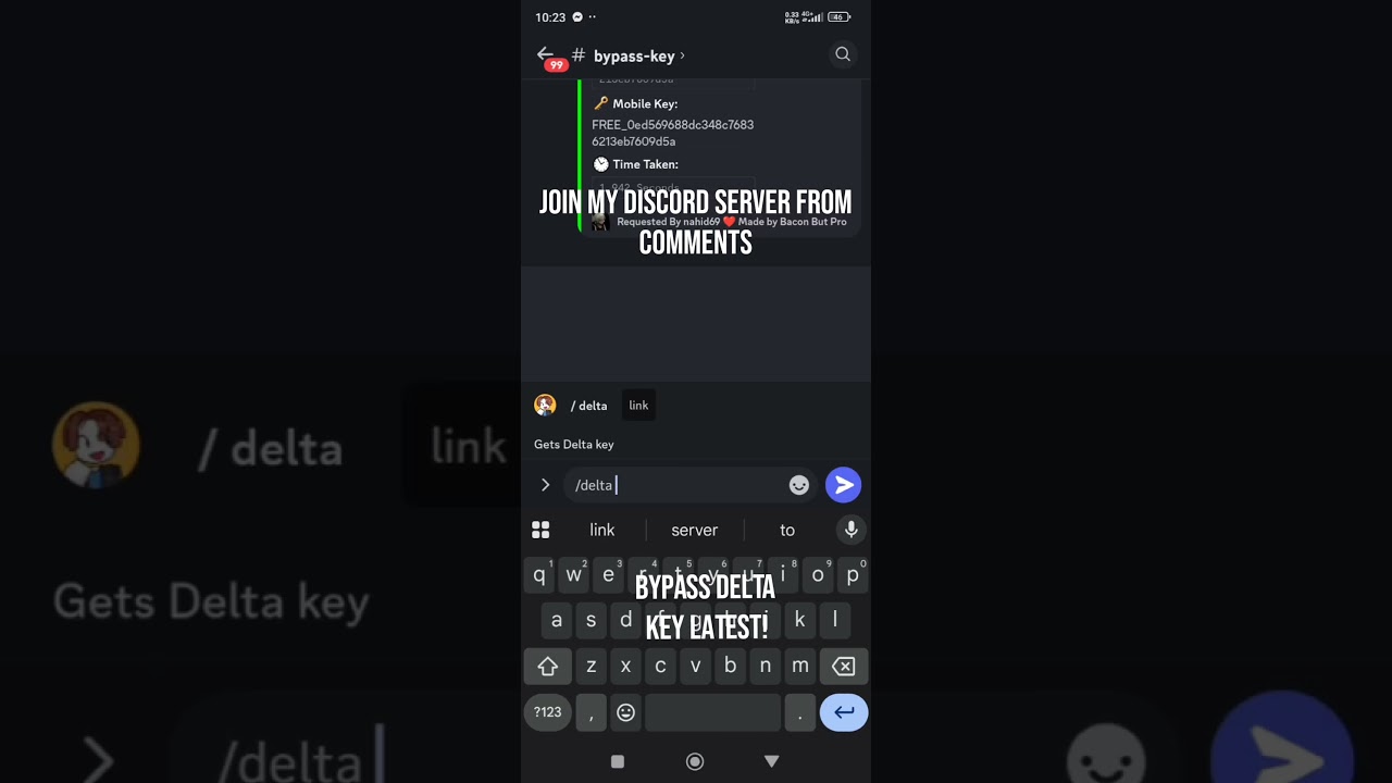 DELTA KEY BYPASS LATEST | WORKS FOR OTHER EXECUTOR TOO #roblox #script #bypasd #shorts