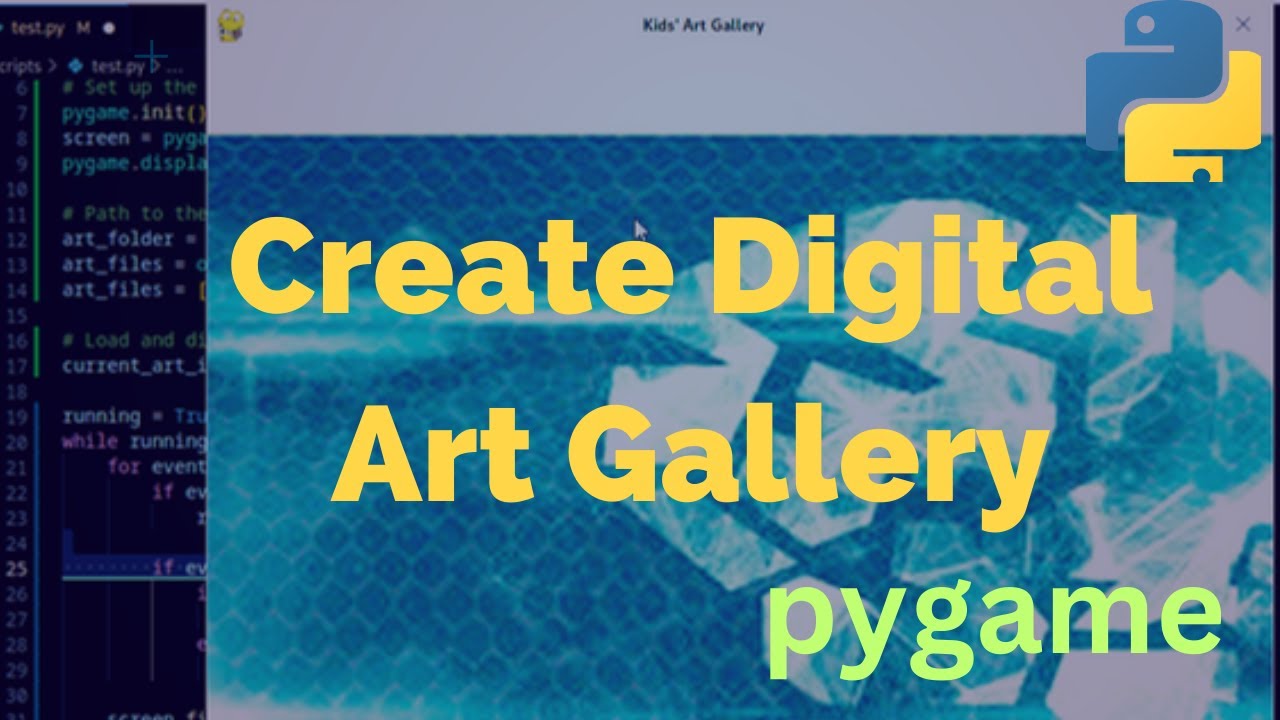 Create a Digital Art Gallery using pygame in Python