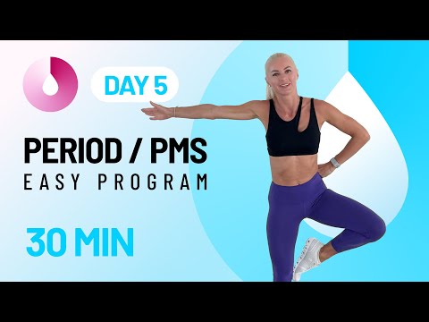 30 Min Period/PMS Workout Program at Home - Full Body, No Repeat, No Equipment | Day 5