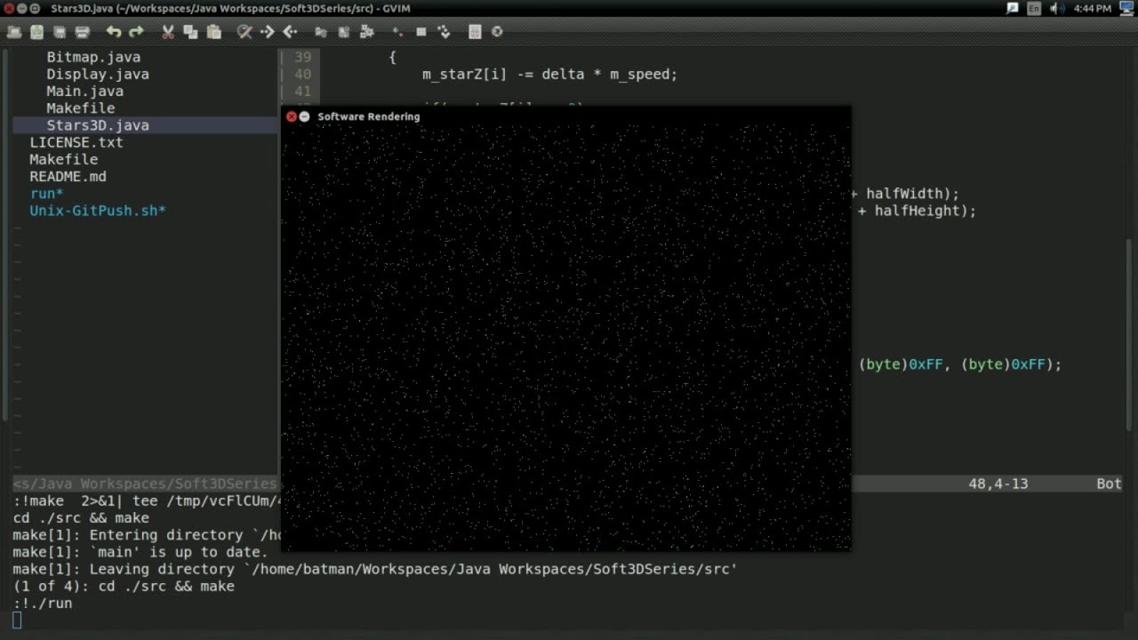 #4 3D Software Rendering Tutorial: 3D Starfield