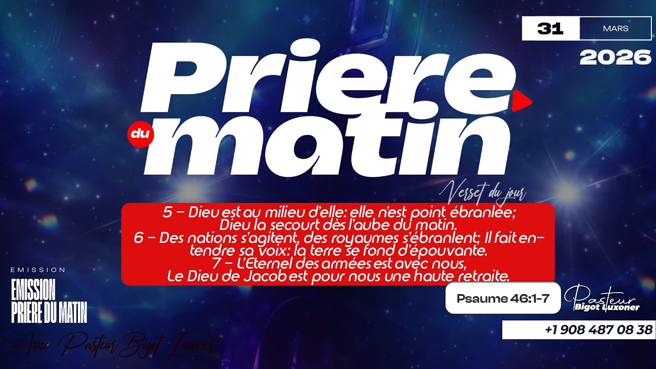 PREPARE DEMAIN - MARDI 31 MARS  2026 - FRERE BIGOT LUXONER - PRIERE DU MATIN