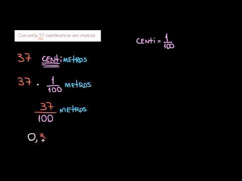 Conversão de unidades: centímetros em metros (vídeo) | Khan Academy