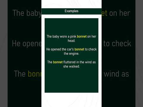 bonnet # Expand Your English Vocabulary