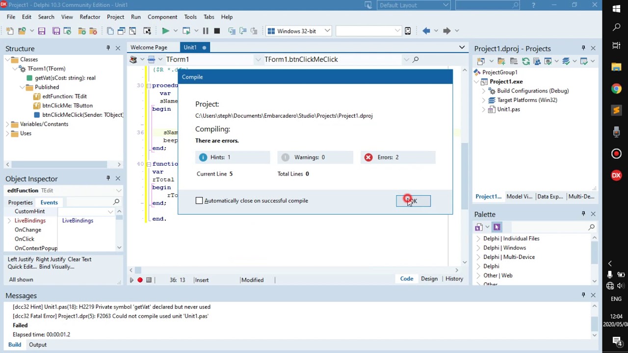 Functions - Delphi Tutorial (Part 43)