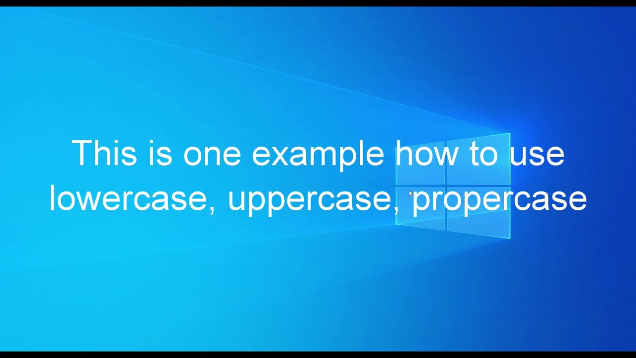 Lowercase Uppercase Propercase in VB Net